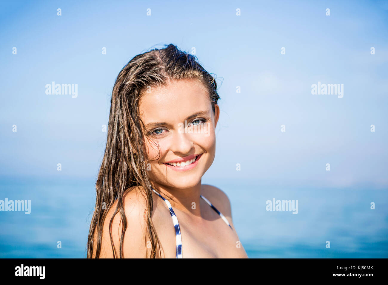 Serene expressive portrait ocean hi-res stock photography and images ...