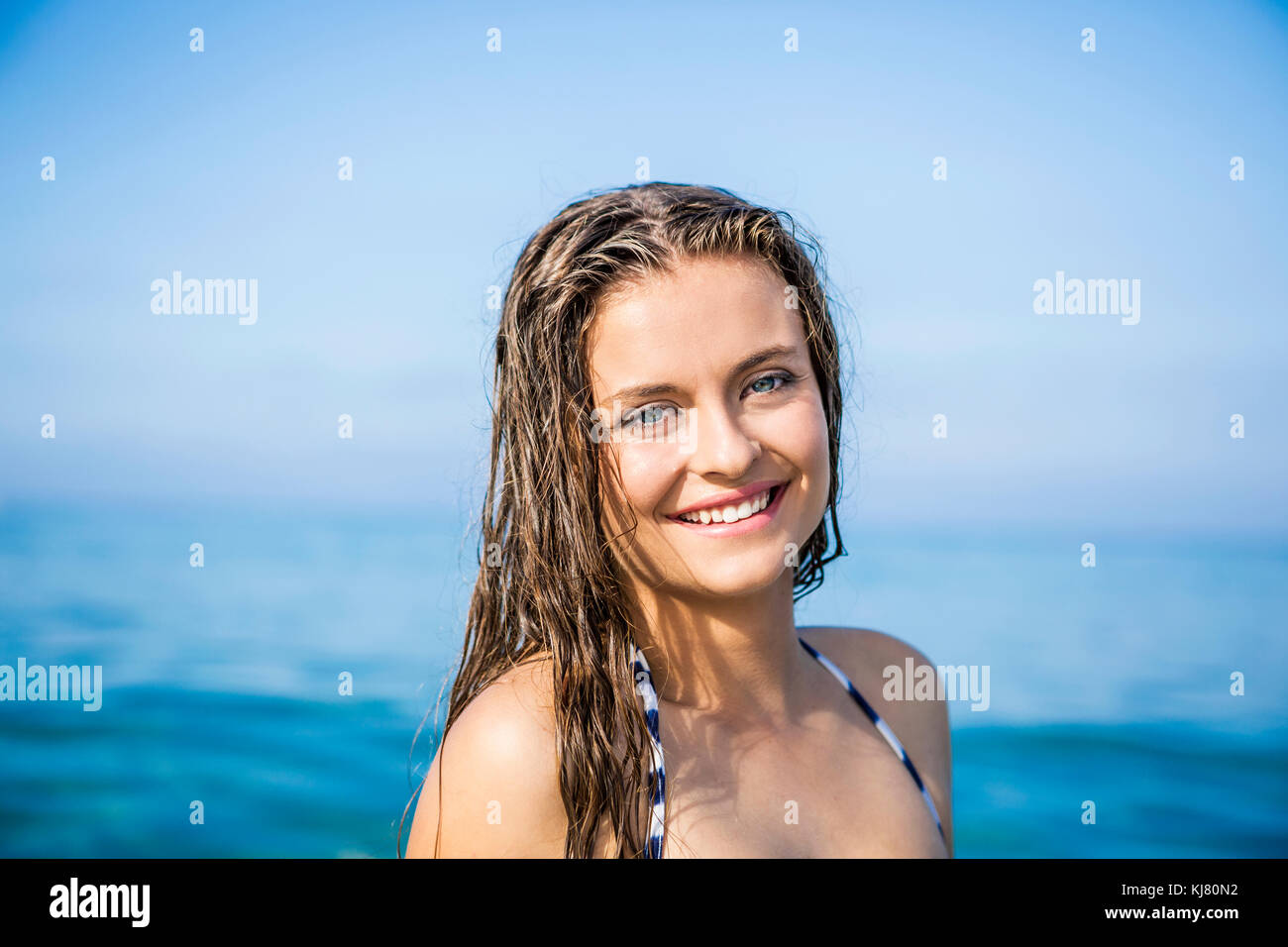 Serene expressive portrait ocean hi-res stock photography and images ...