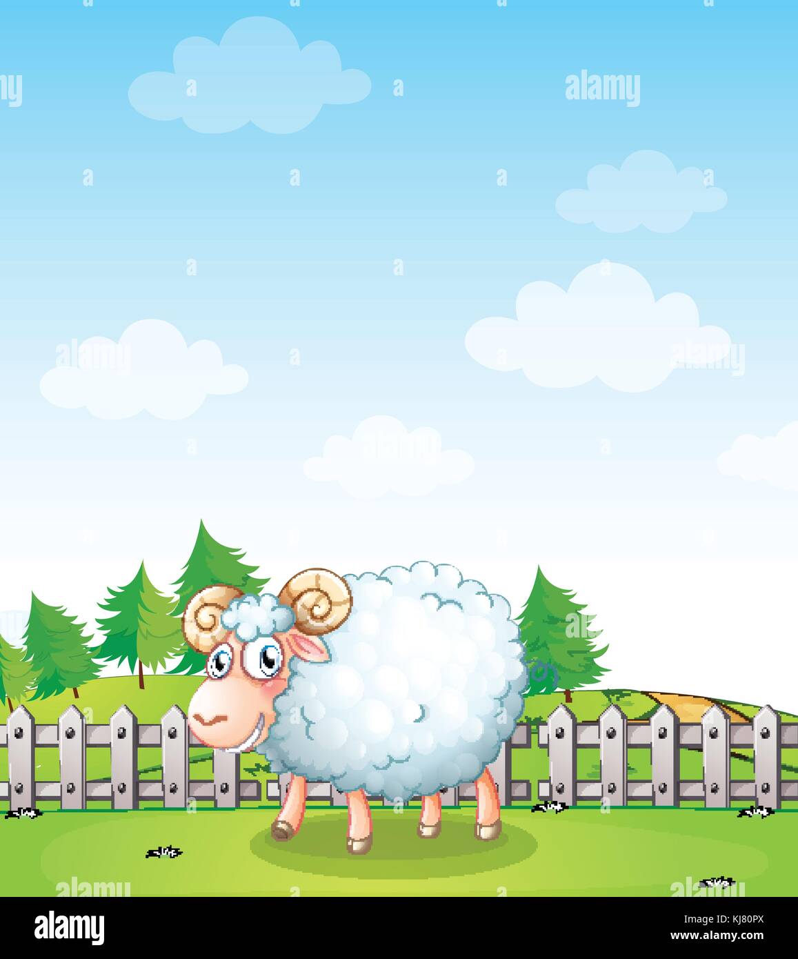 Sheep inside Stock Vector Images - Alamy