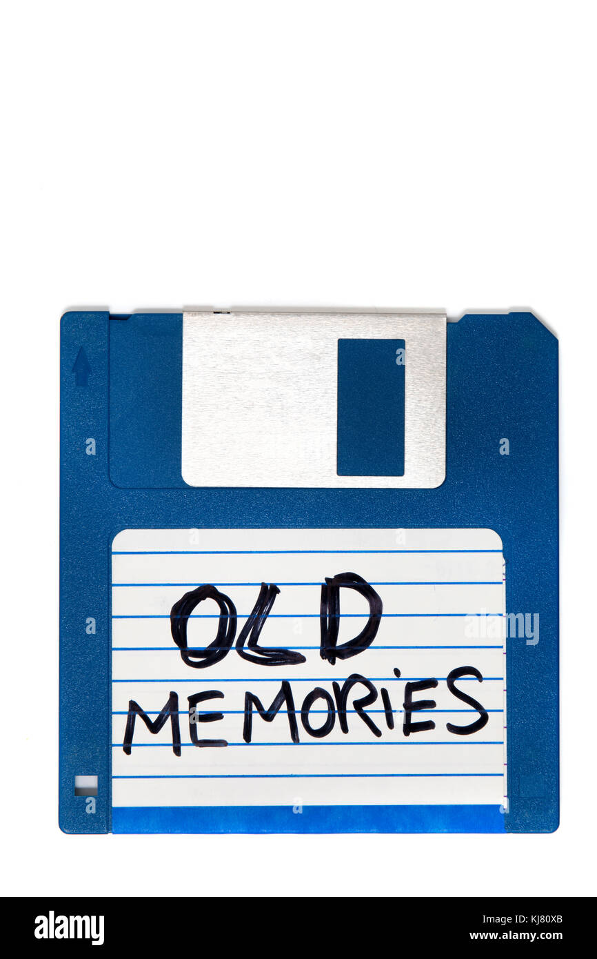 computer floppy disk old memories, isolated on a white background Stock ...