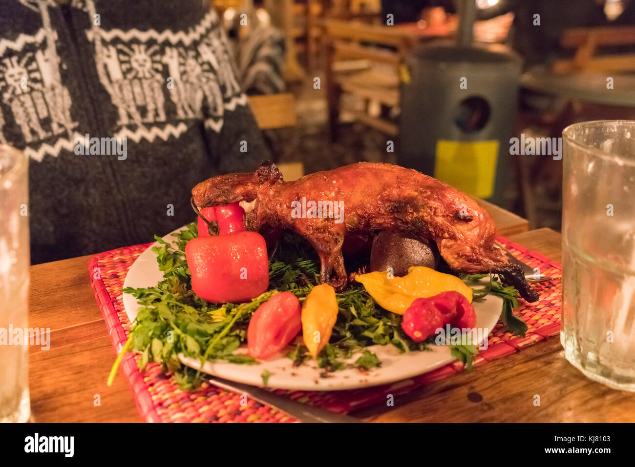 Roasted guinea pig, aka Cuy, is a delicacy in Peru Stock Photo - Alamy