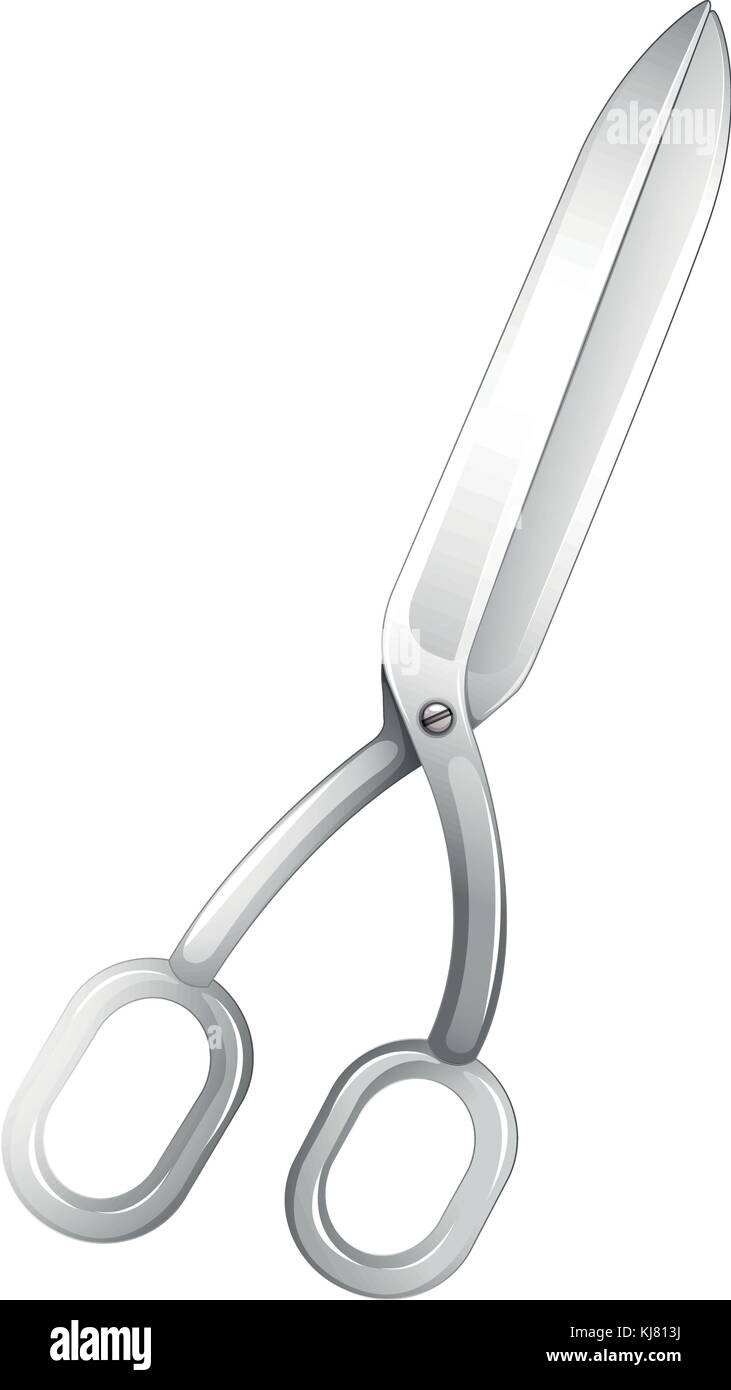 Illustration of a scissor on a white background Stock Vector Image ...