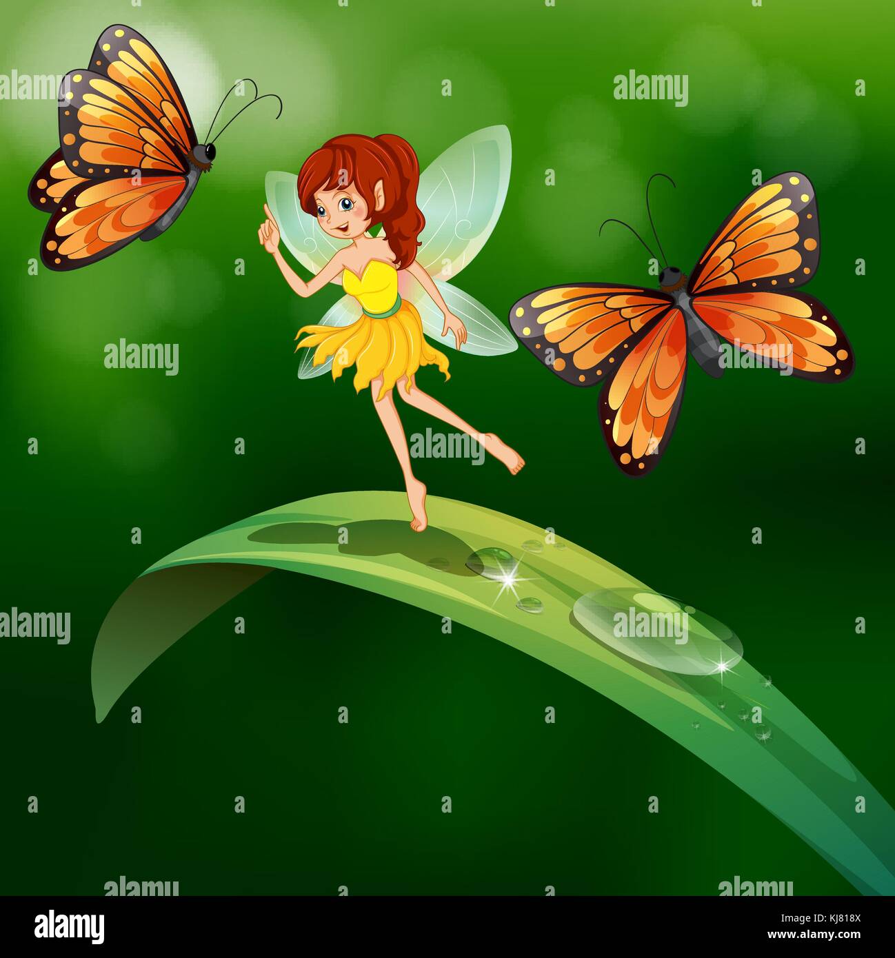 Floating leaf plant Stock Vector Images - Alamy