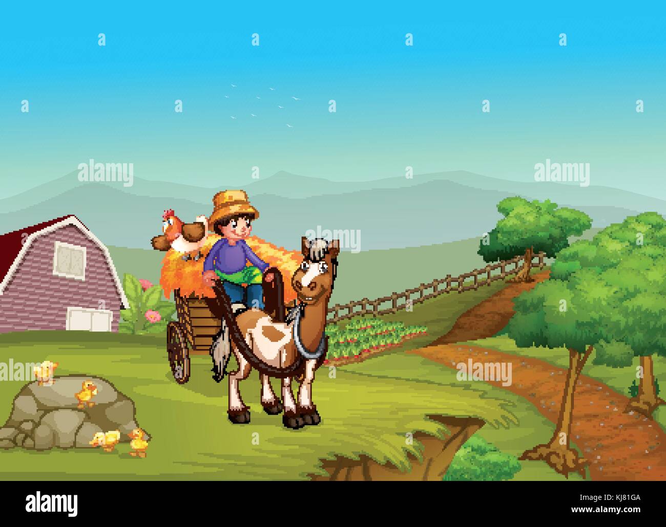 Person riding a horse Stock Vector Images - Alamy