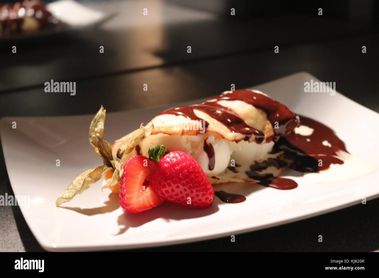 Crepe chocolate, Food and drink photography Scottish Stock Photo - Alamy