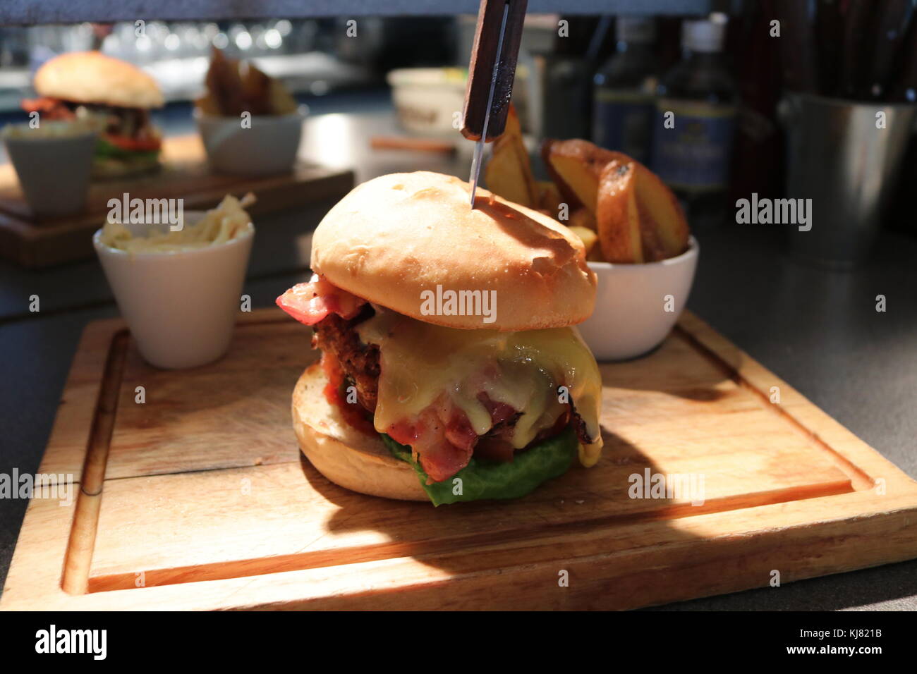 Burger, Scotland, Beef, venison, cheeseburger Stock Photo - Alamy