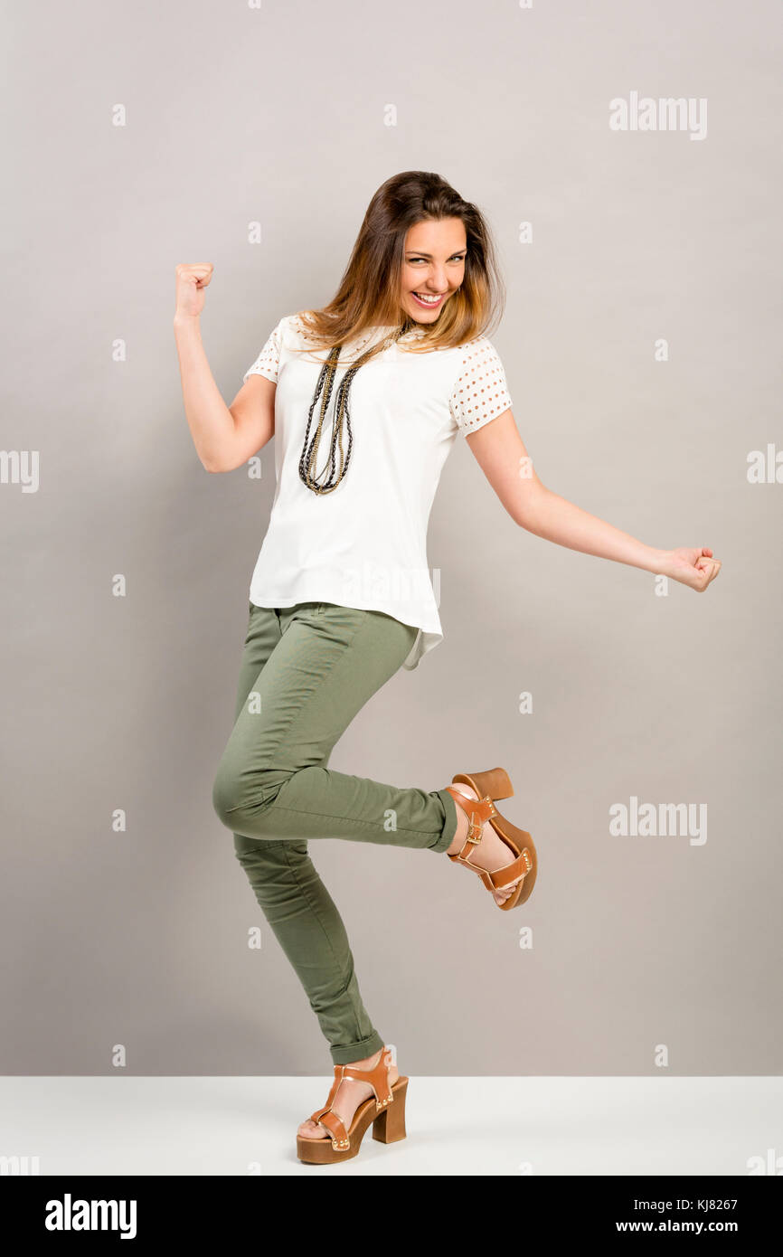 Beautiful young woman arms open hi-res stock photography and images - Alamy