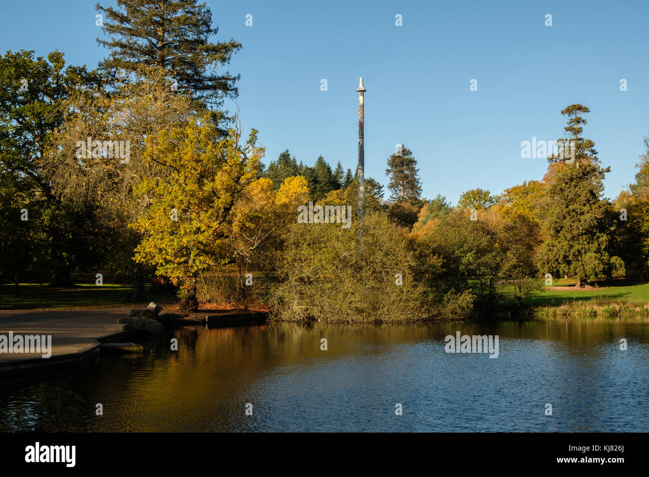 Wick Pond a part of Virginia Water Lake Stock Photo - Alamy
