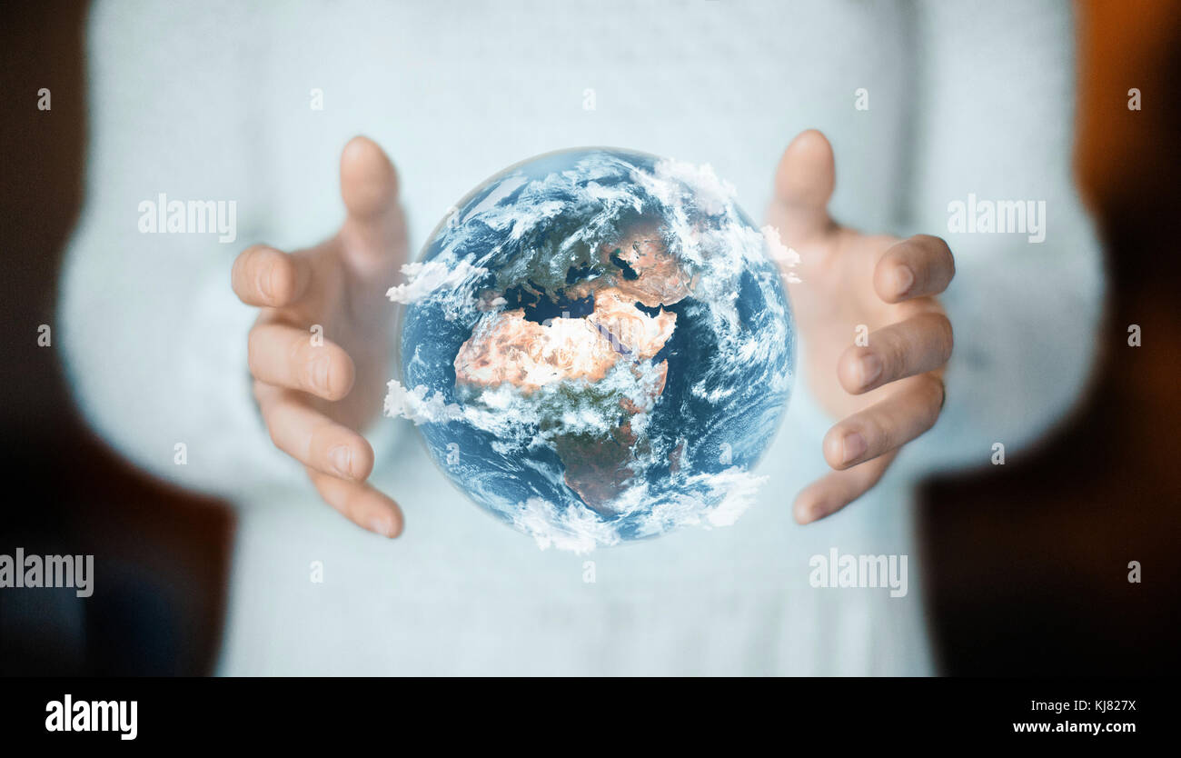 Save planet hands hi-res stock photography and images - Alamy