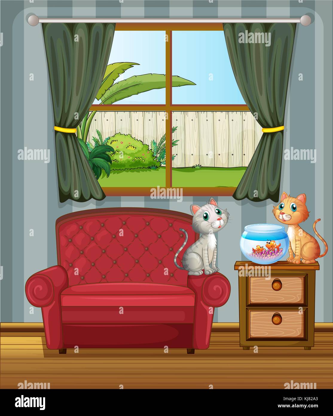 Wooden floor watching Stock Vector Images - Alamy