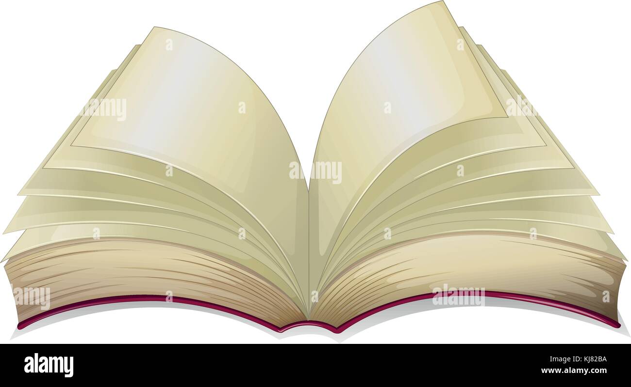 Illustration of an empty book on a white background Stock Vector Image ...