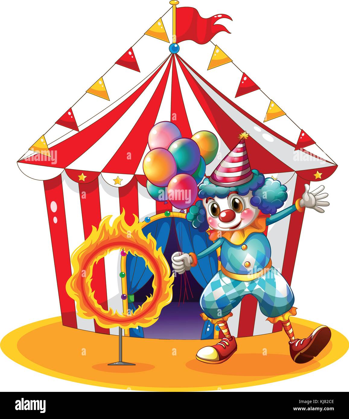 Clown With Balloons Clipart
