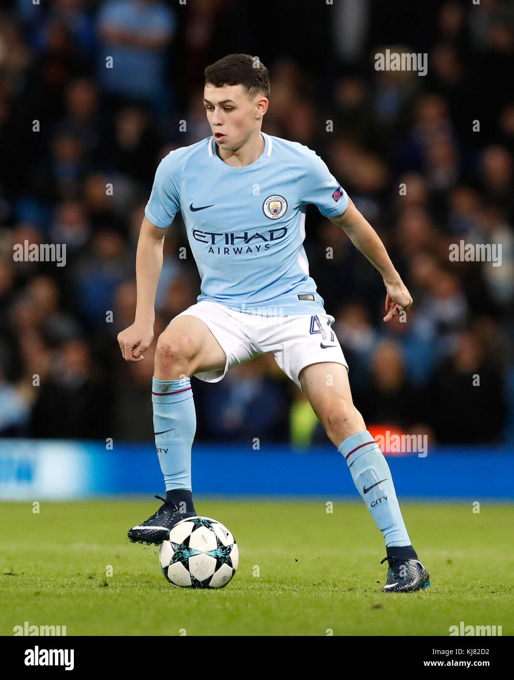 Manchester City's Phil Foden during the UEFA Champions League, Group F ...