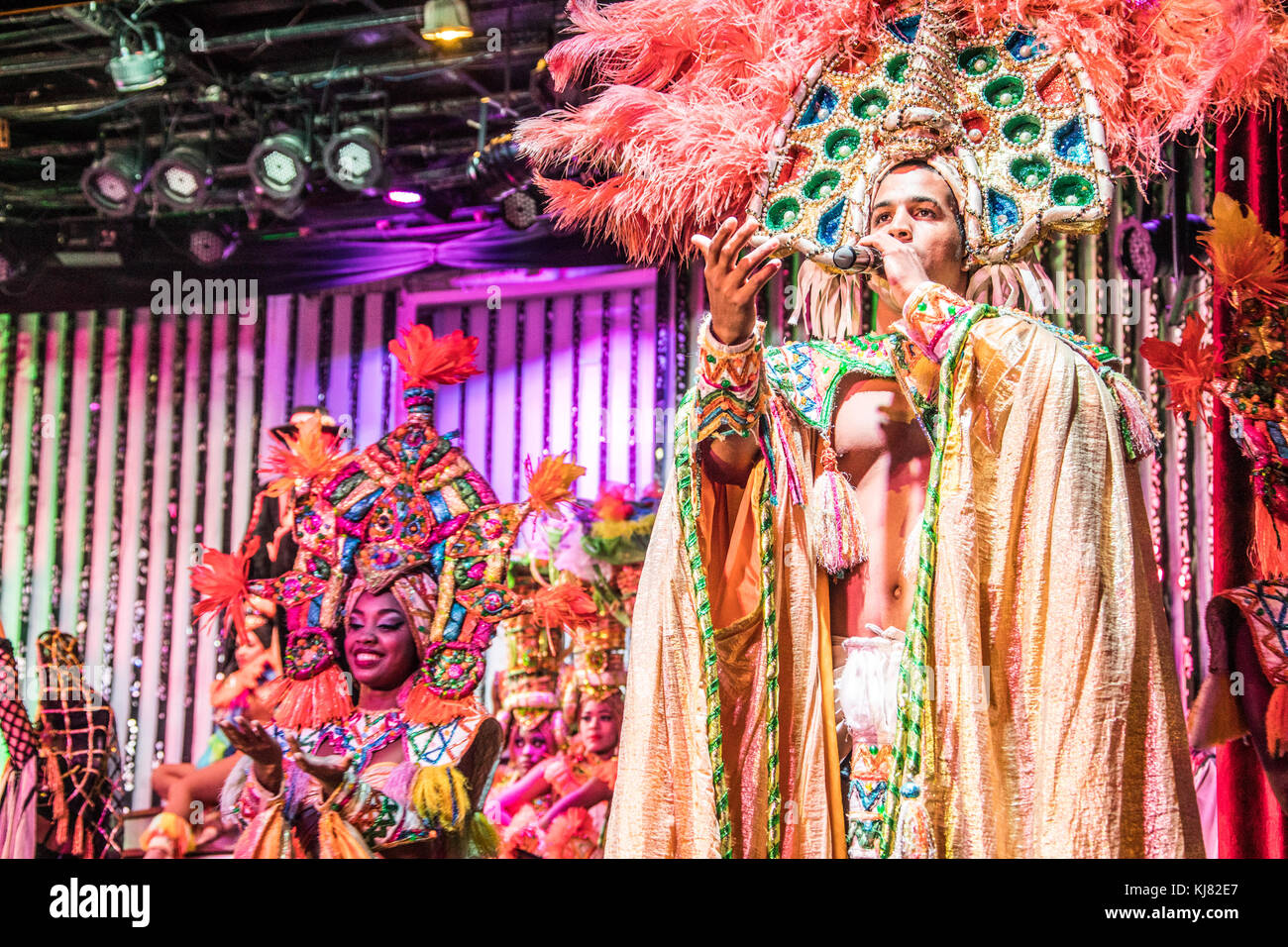 Cultural performance dancing at Cabaret Parisien, Havana, Cuba Stock ...