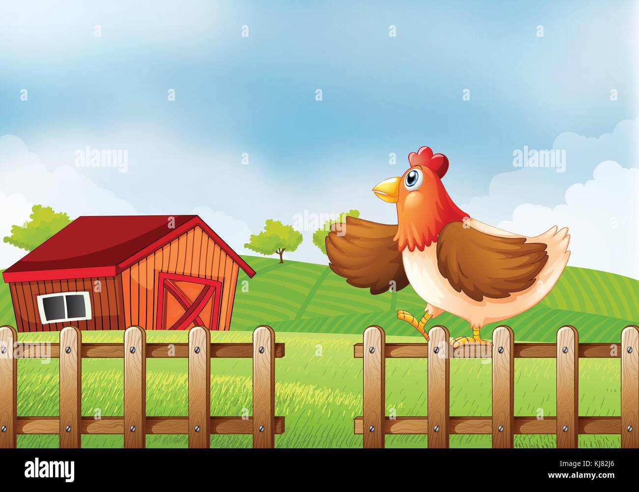 Trees above the clouds Stock Vector Images - Alamy