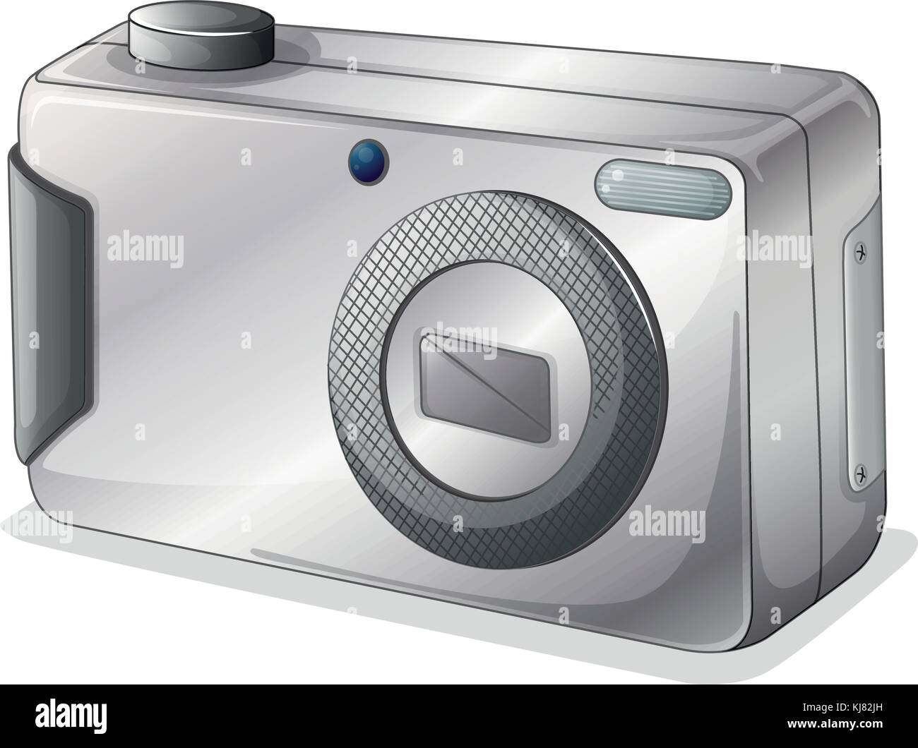 Illustration of a gray camera on a white background Stock Vector Image ...