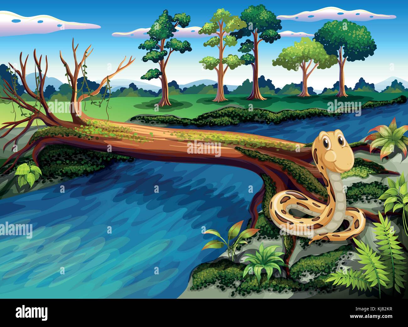 Riverside snake Stock Vector Images - Alamy