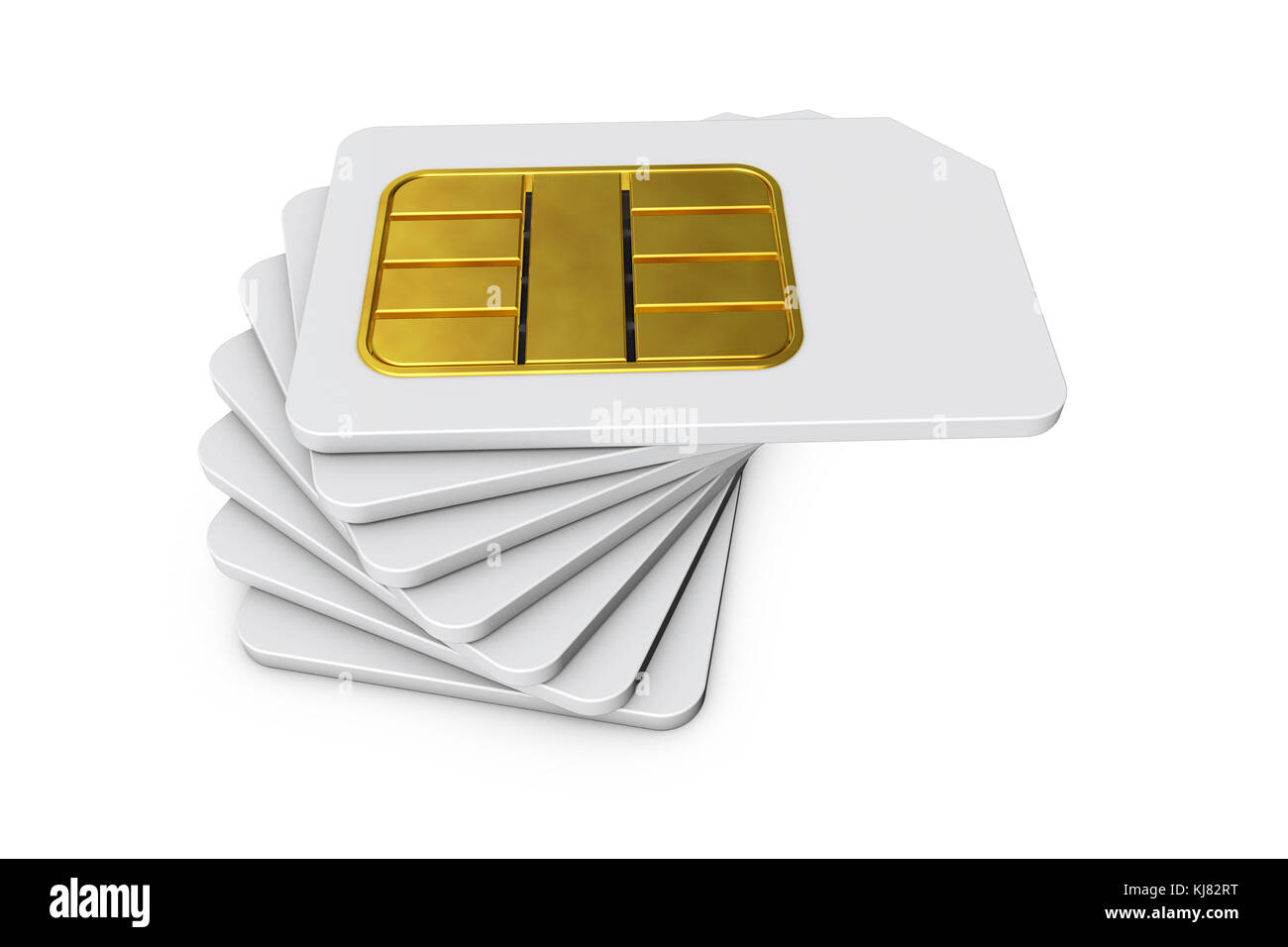 Sim card. 3D Rendering Stock Photo - Alamy