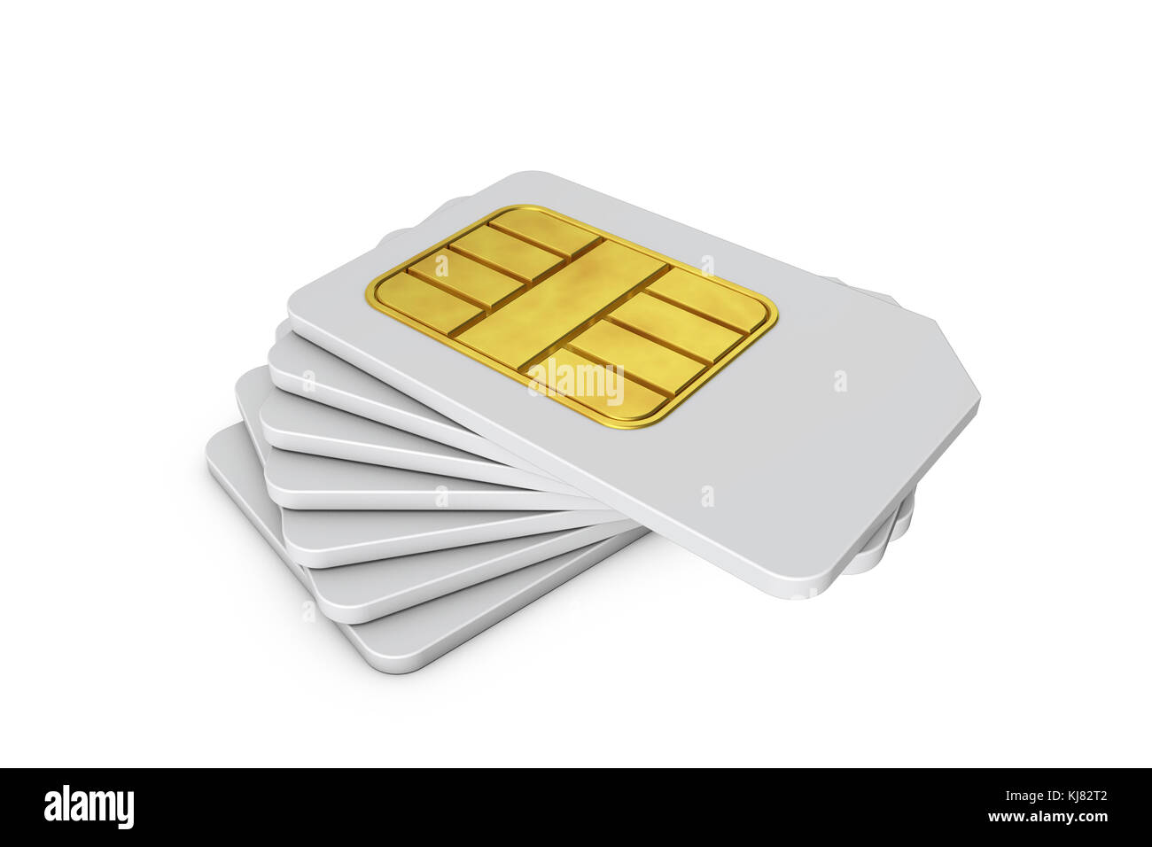 Sim card. 3D Rendering Stock Photo - Alamy