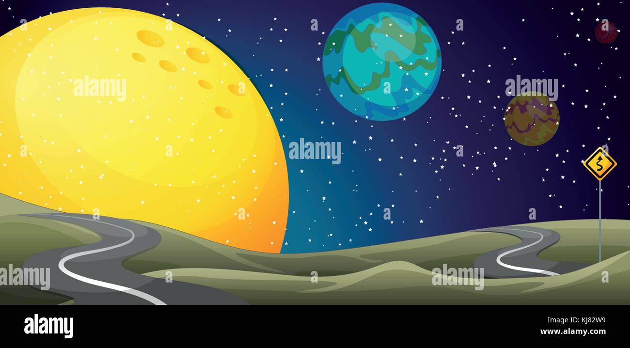 Illustration of a long and narrow road Stock Vector Image & Art - Alamy