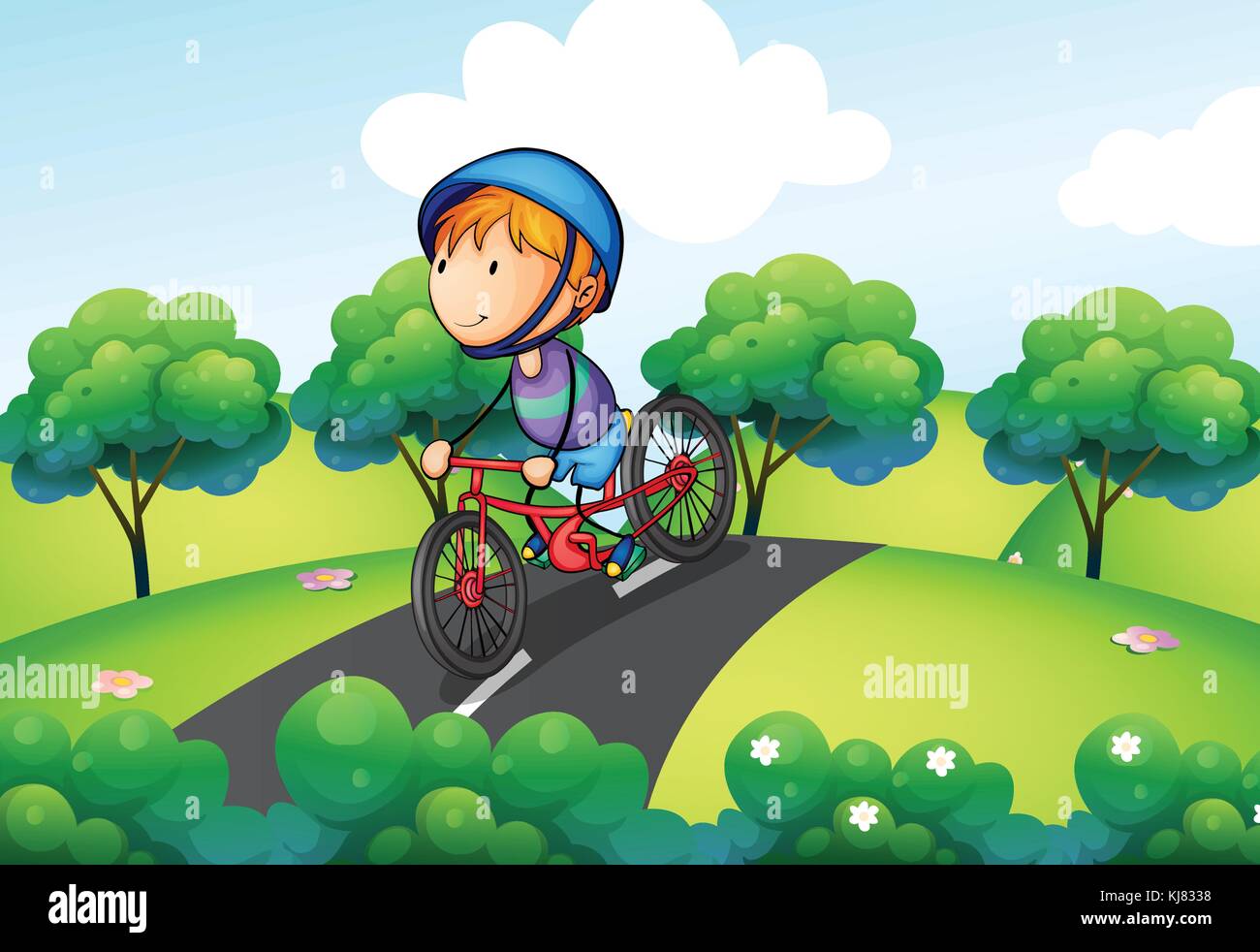 Man boy riding in Stock Vector Images - Alamy