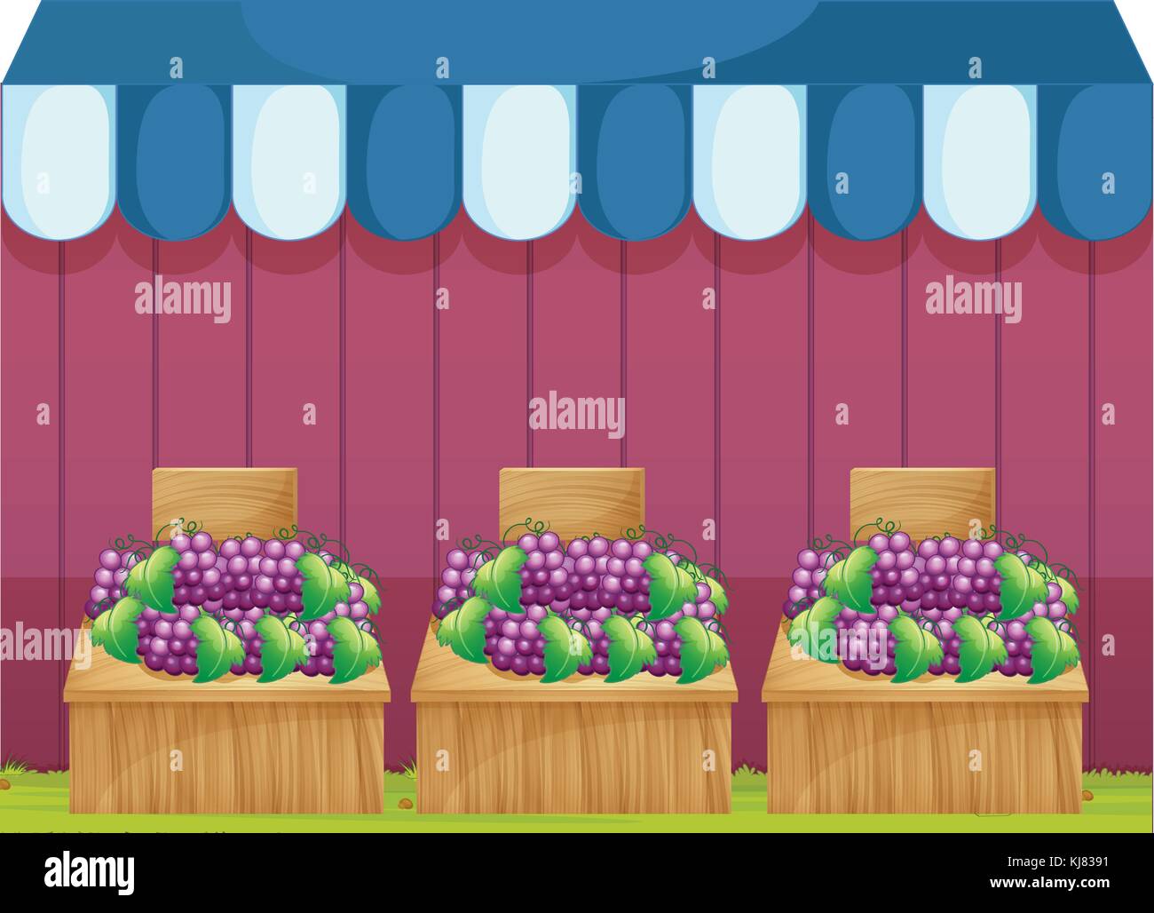 Grapes stands Stock Vector Images - Alamy