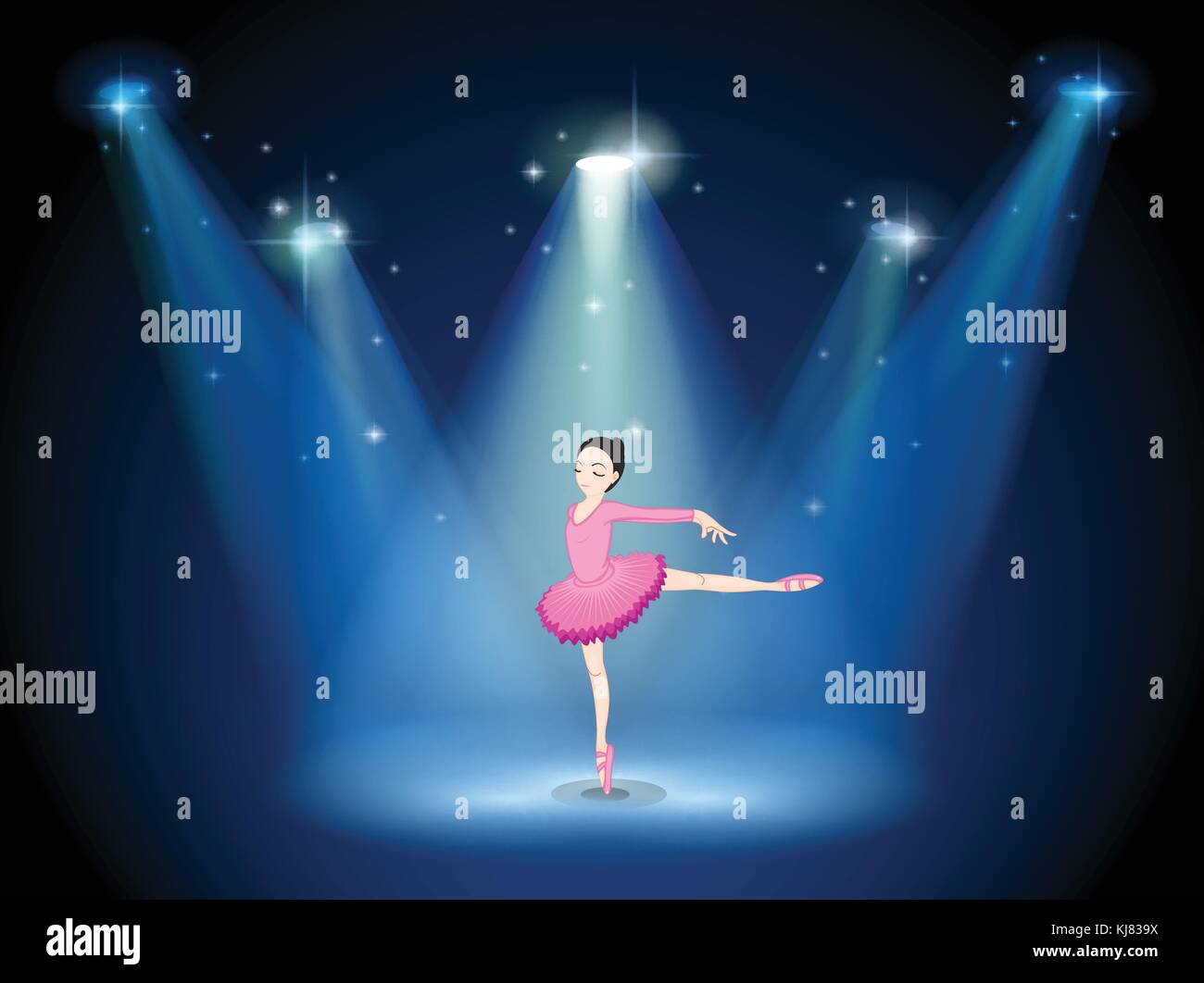 Female in graceful dancing Stock Vector Images - Alamy