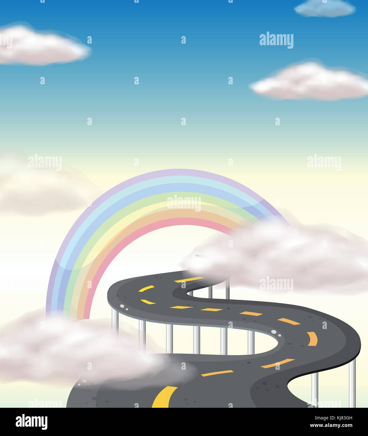 Rainbow curve bridge Stock Vector Images - Alamy