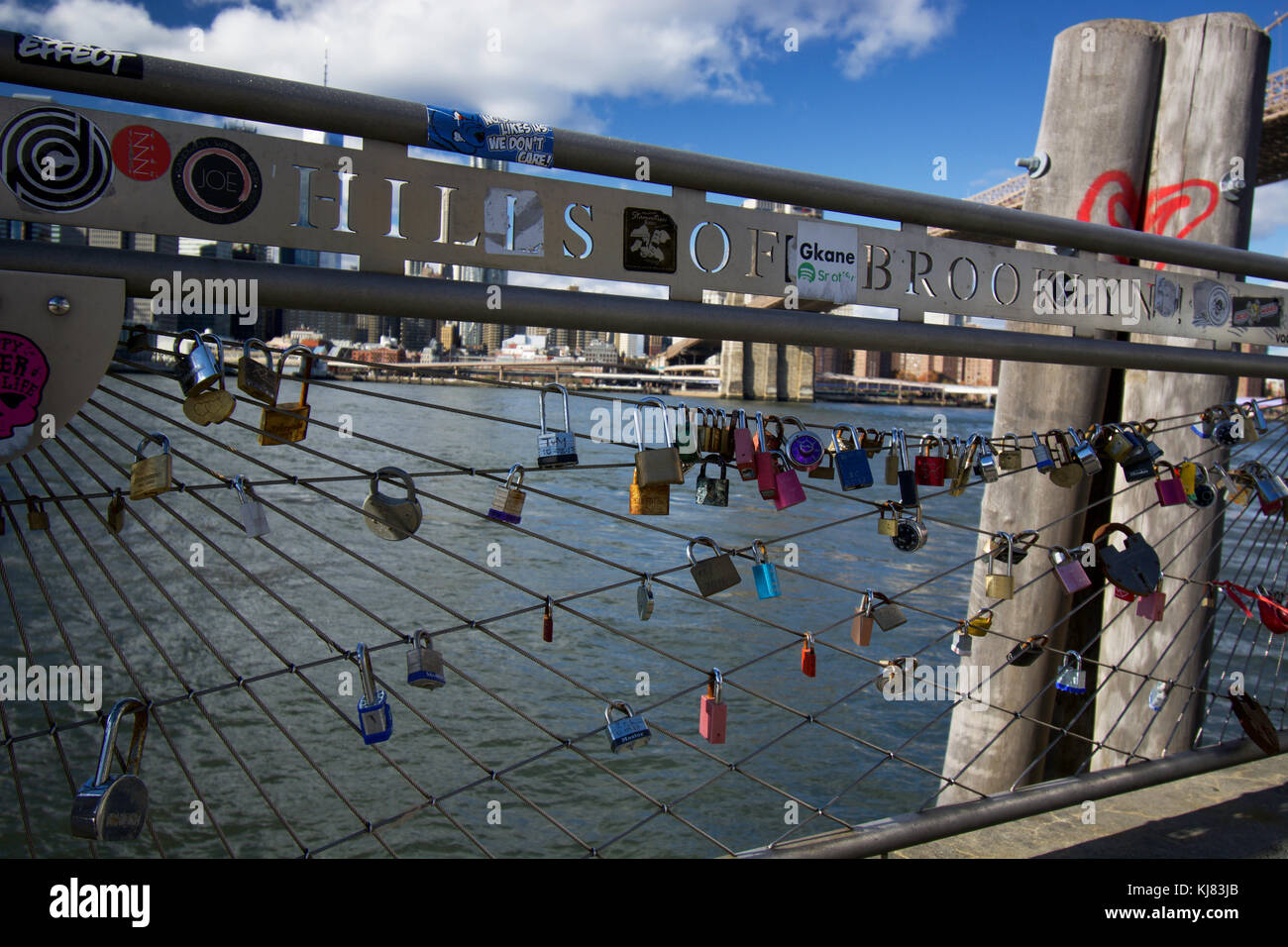 Brooklyn bridge locks hi-res stock photography and images - Alamy