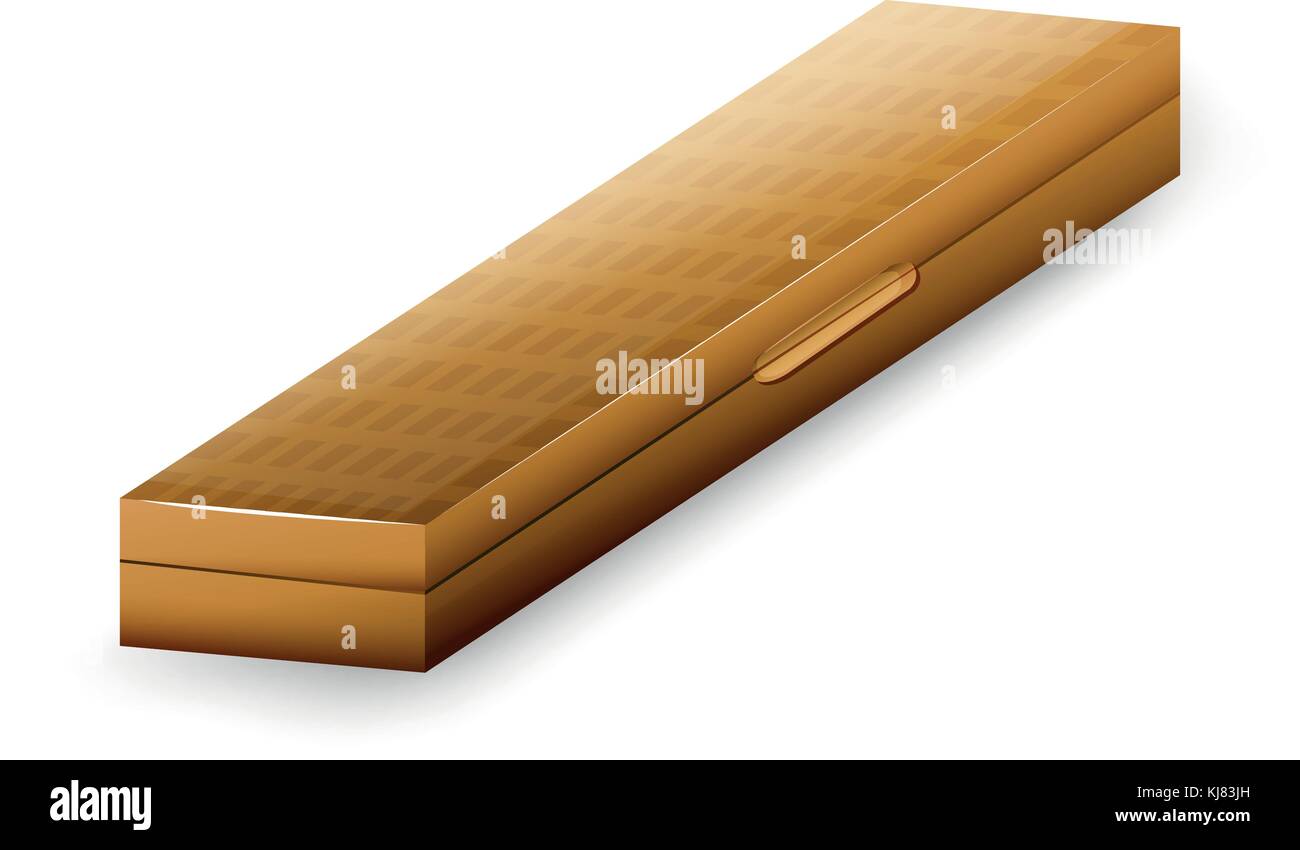 Illustration of a wooden case on a white background Stock Vector Image ...