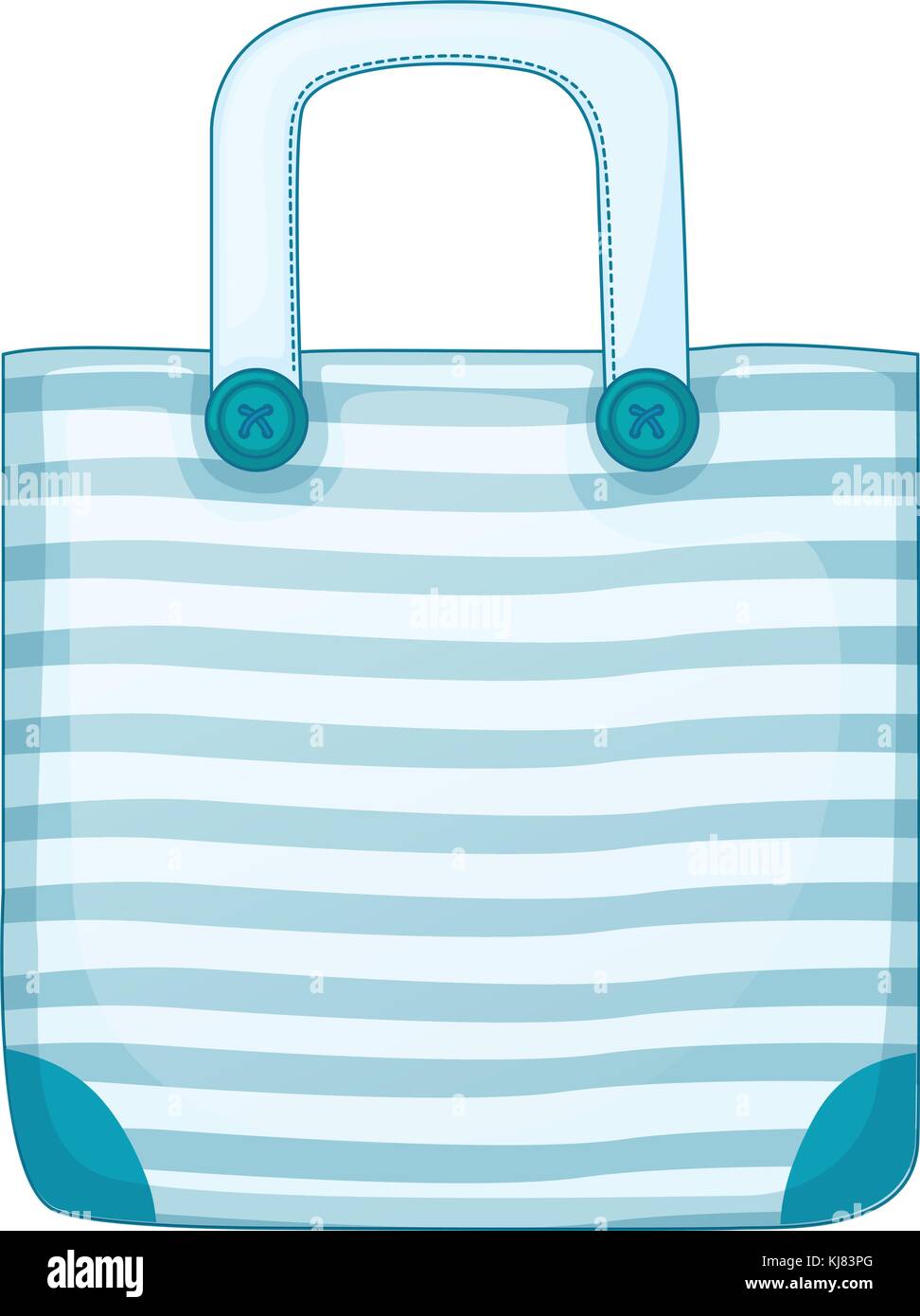 Illustration of a blue handy bag on a white background Stock Vector ...