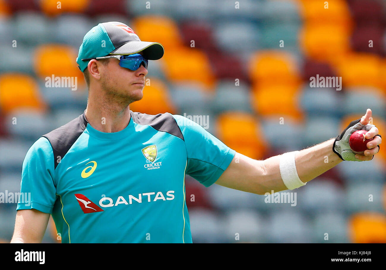 Australia's Steve Smith during a nets session at The Gabba, Brisbane ...