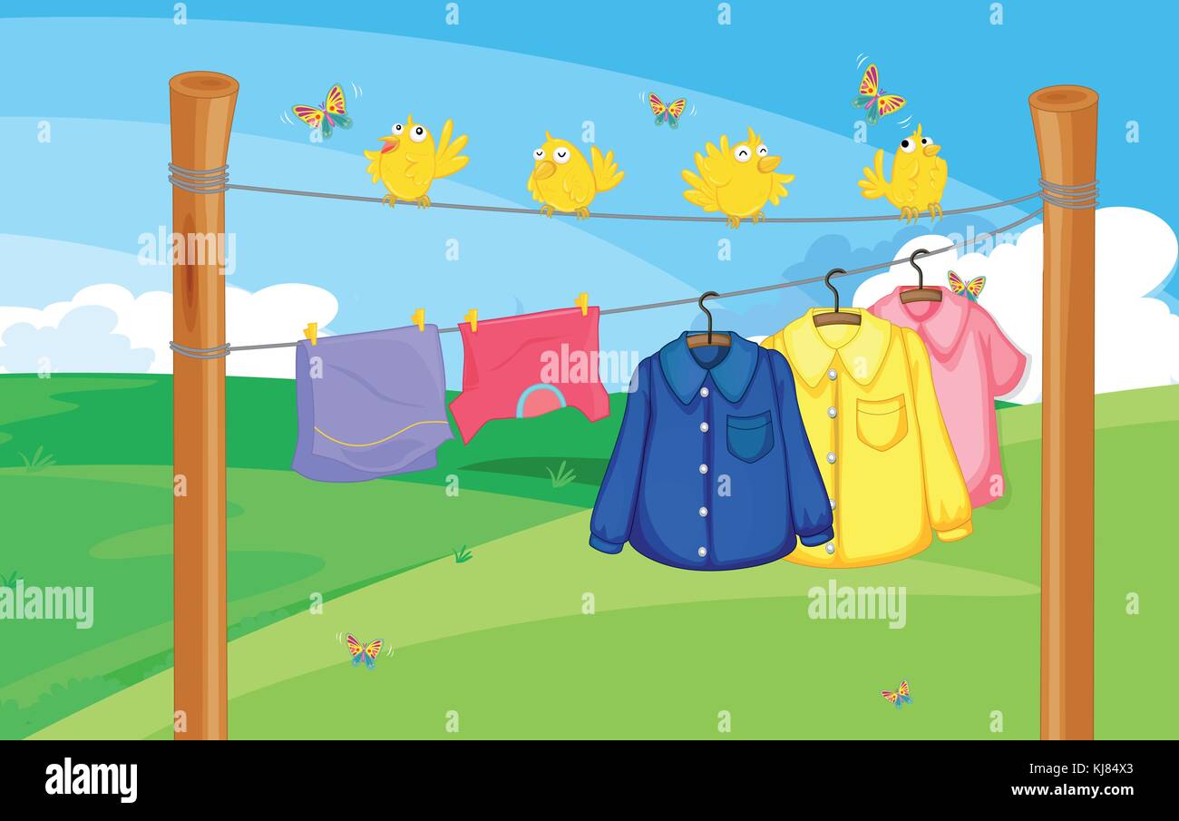 Washing birds Stock Vector Images - Alamy
