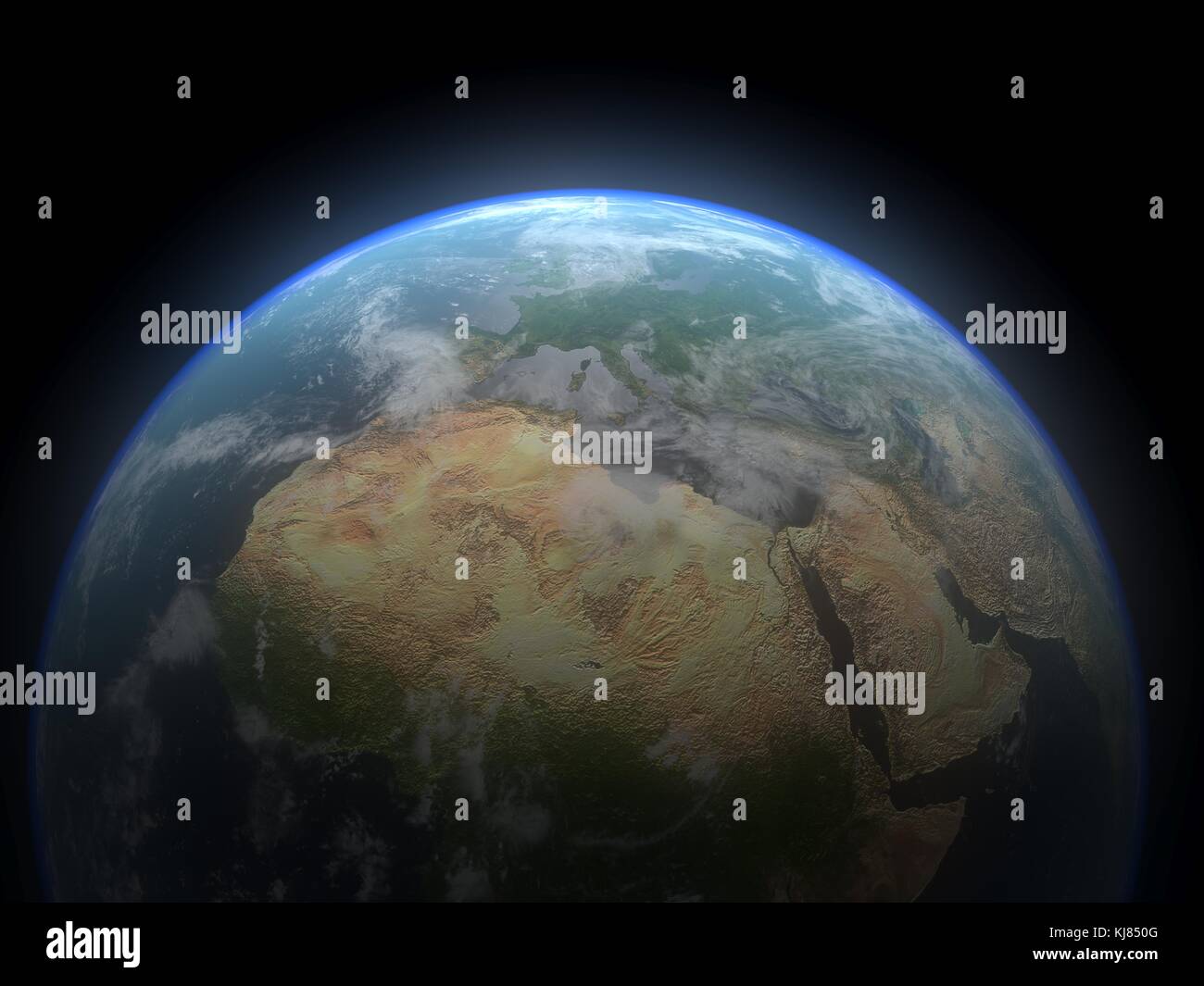 Realistic 3D Earth globe. Elements of this image furnished by NASA ...