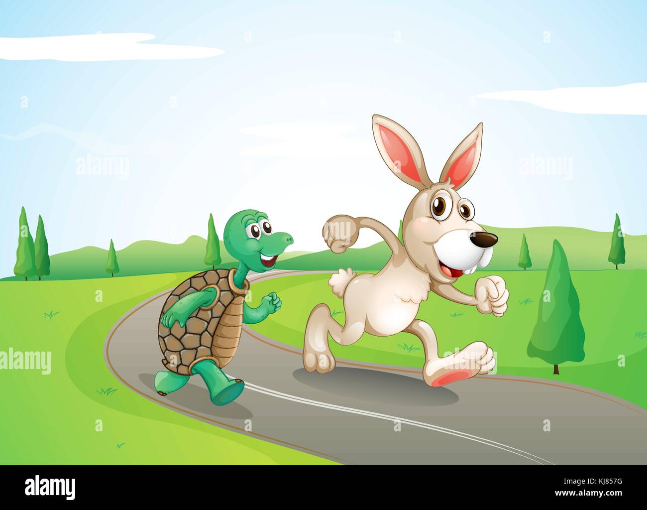 Rabbit and turtle race hi-res stock photography and images - Alamy