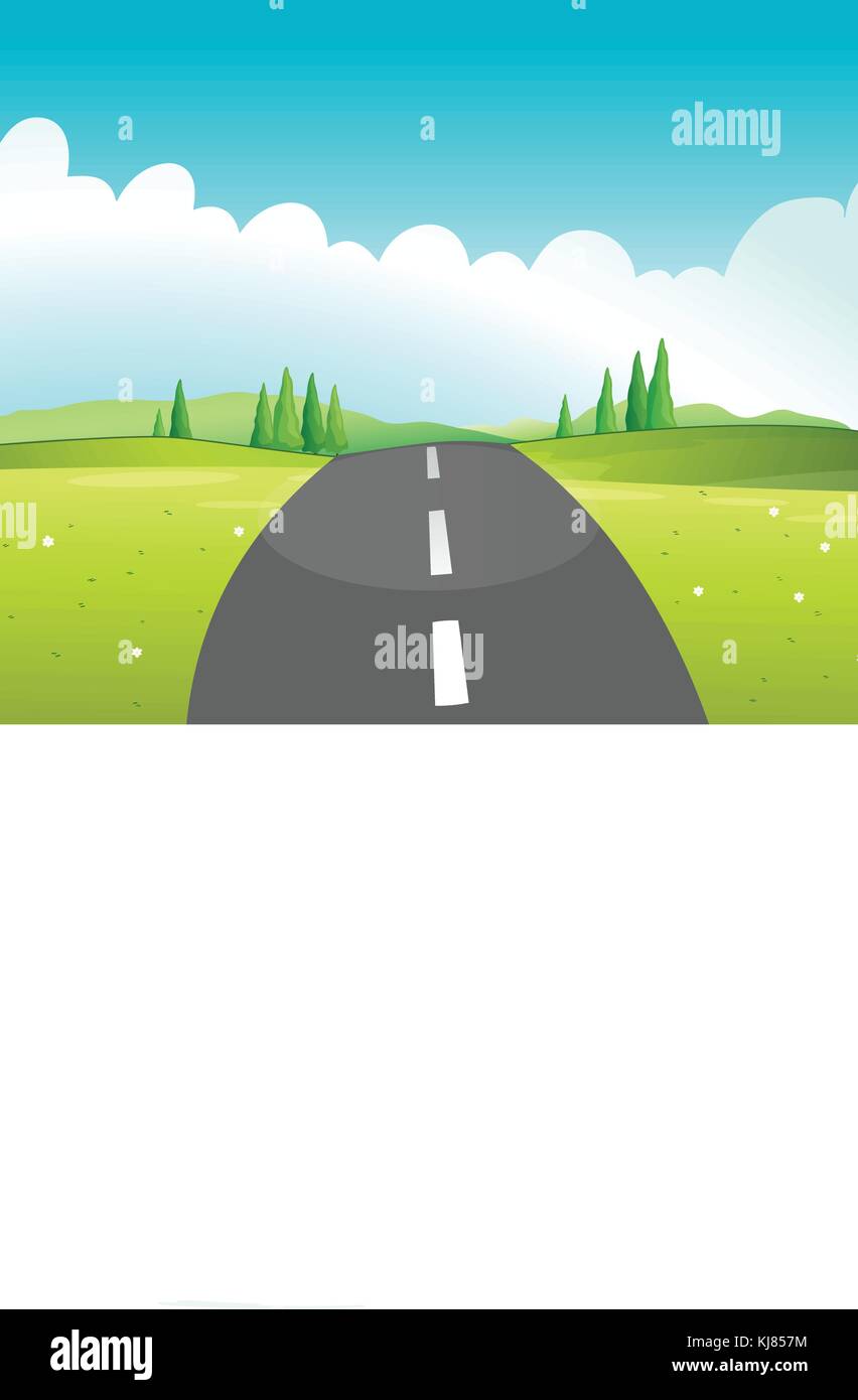 Illustration of a long road Stock Vector Image & Art - Alamy