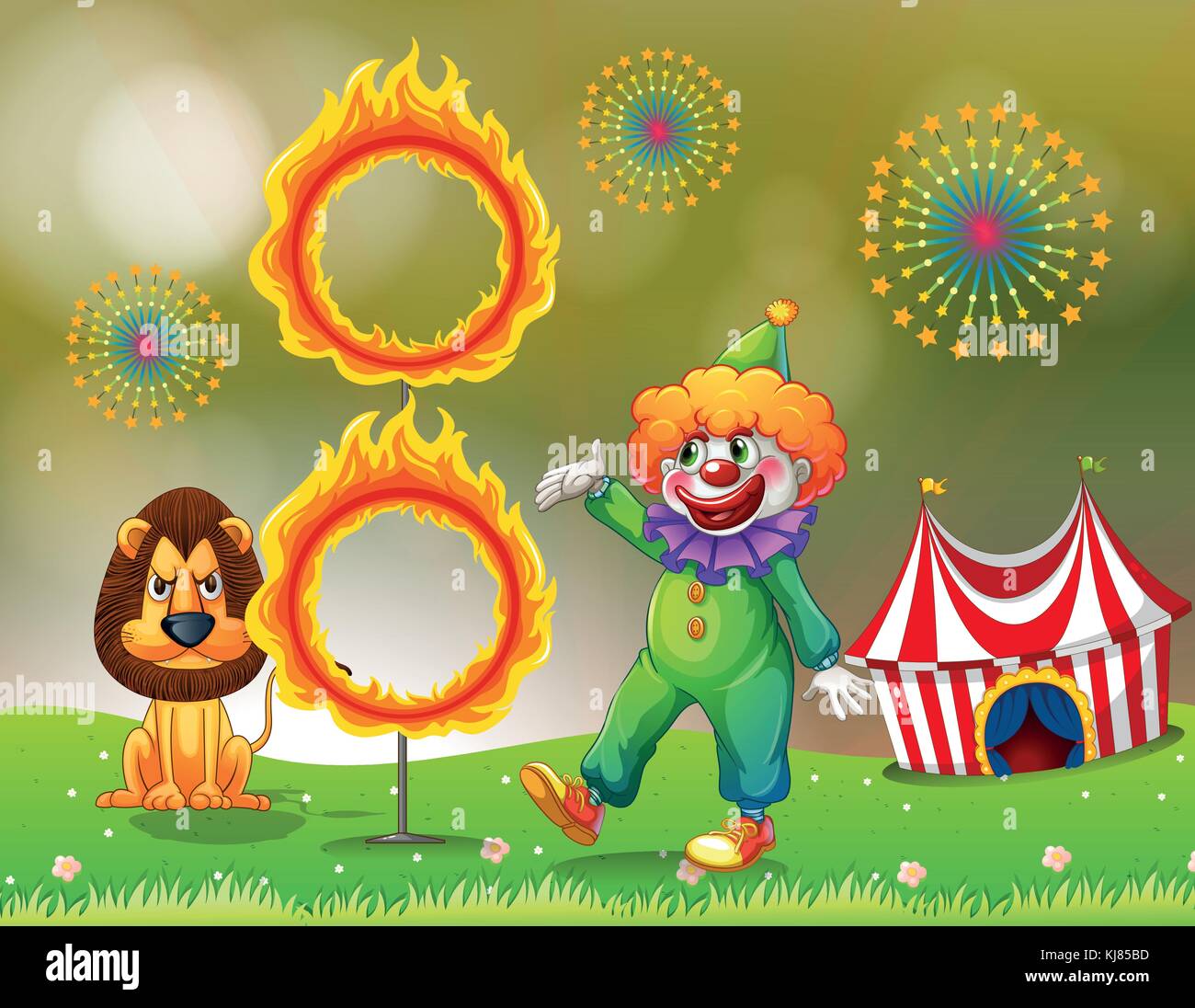 Circus Ring Of Fire Clipart