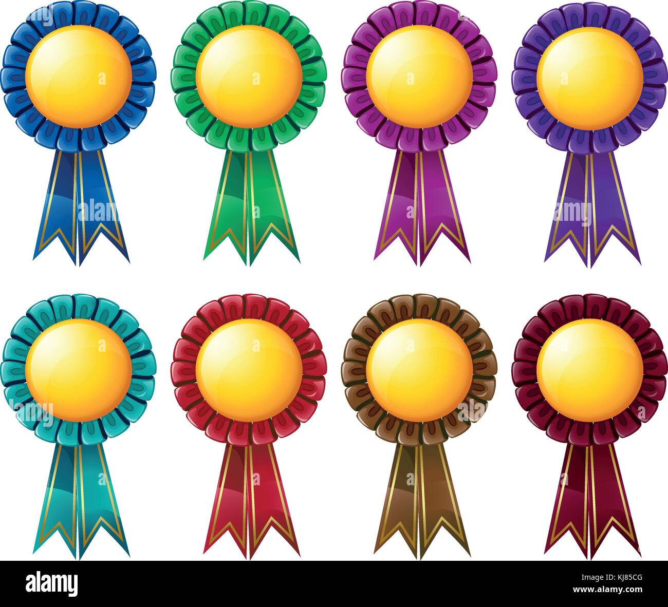 Illustration of the colorful ribbons on a white background Stock Vector ...