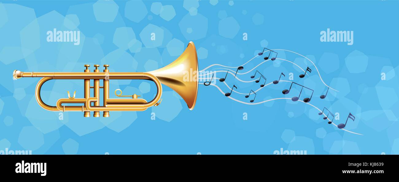 Illustration of the golden trumpet Stock Vector Image & Art - Alamy