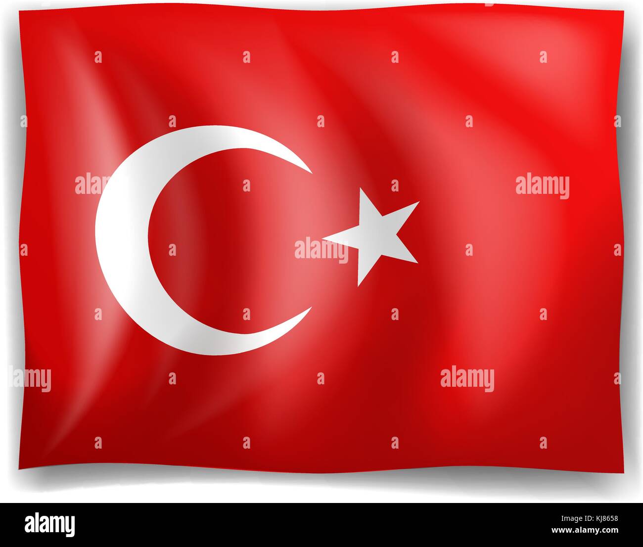 Turkish flag on background Stock Vector Images - Alamy