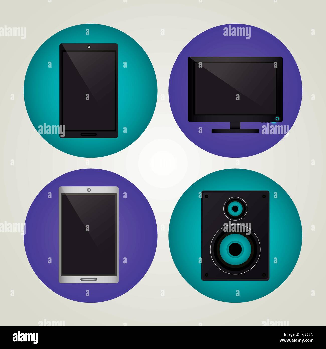 Technology devices realistic icons Stock Vector Image & Art - Alamy