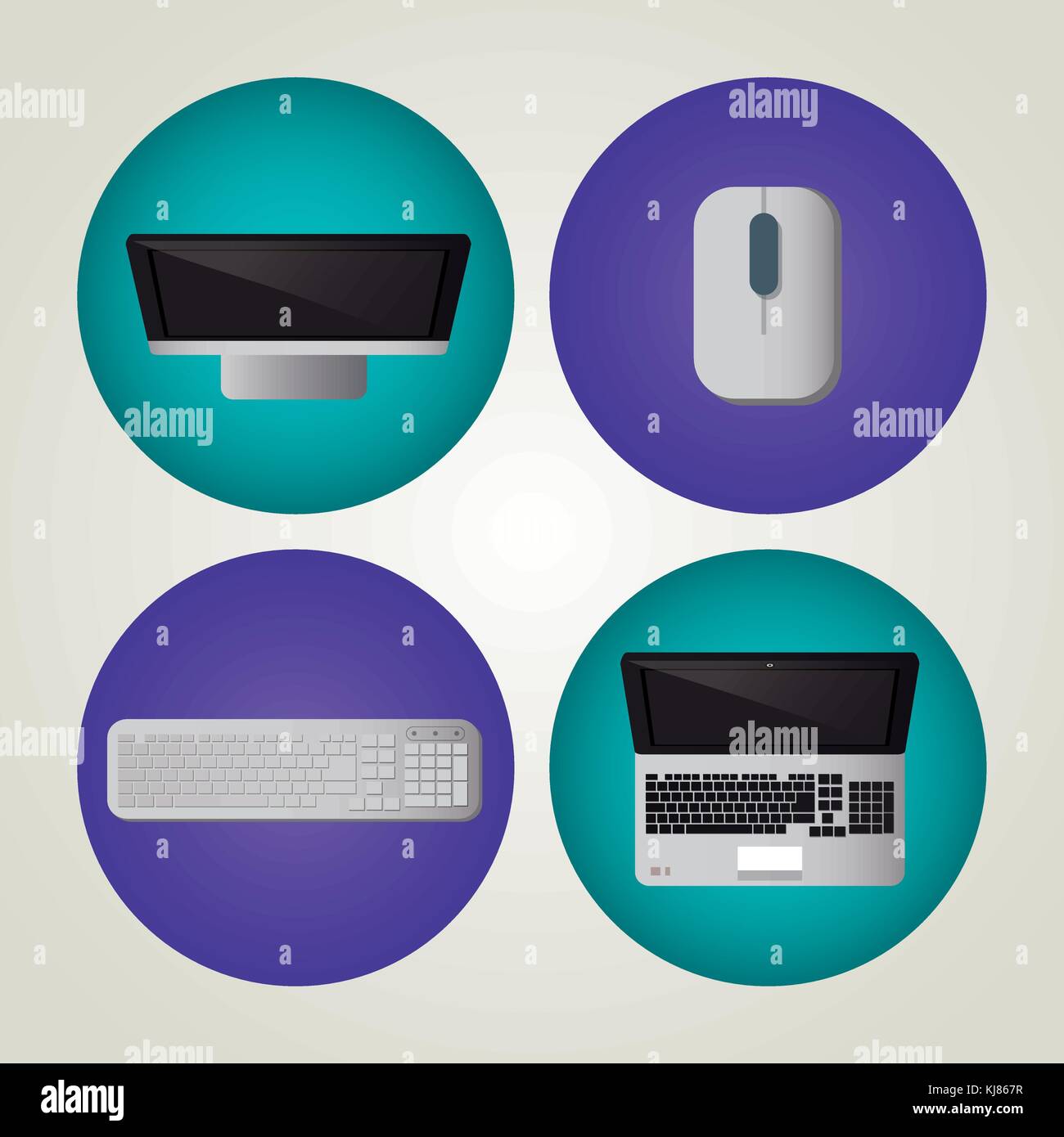 Technology devices realistic icons Stock Vector Image & Art - Alamy