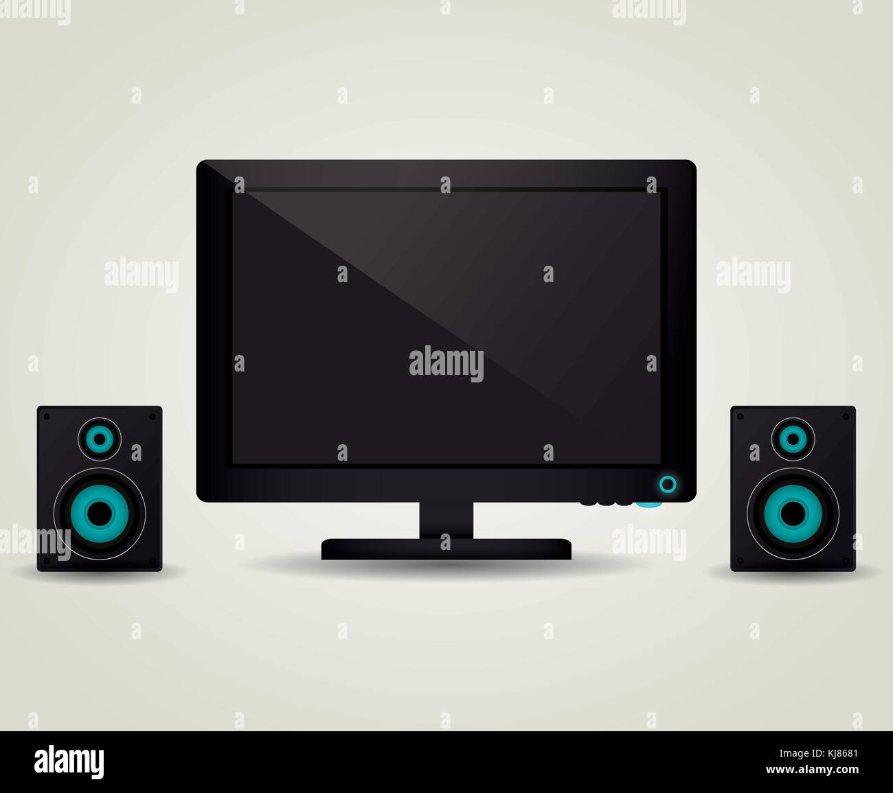 Computer with speakers Stock Vector Image & Art - Alamy