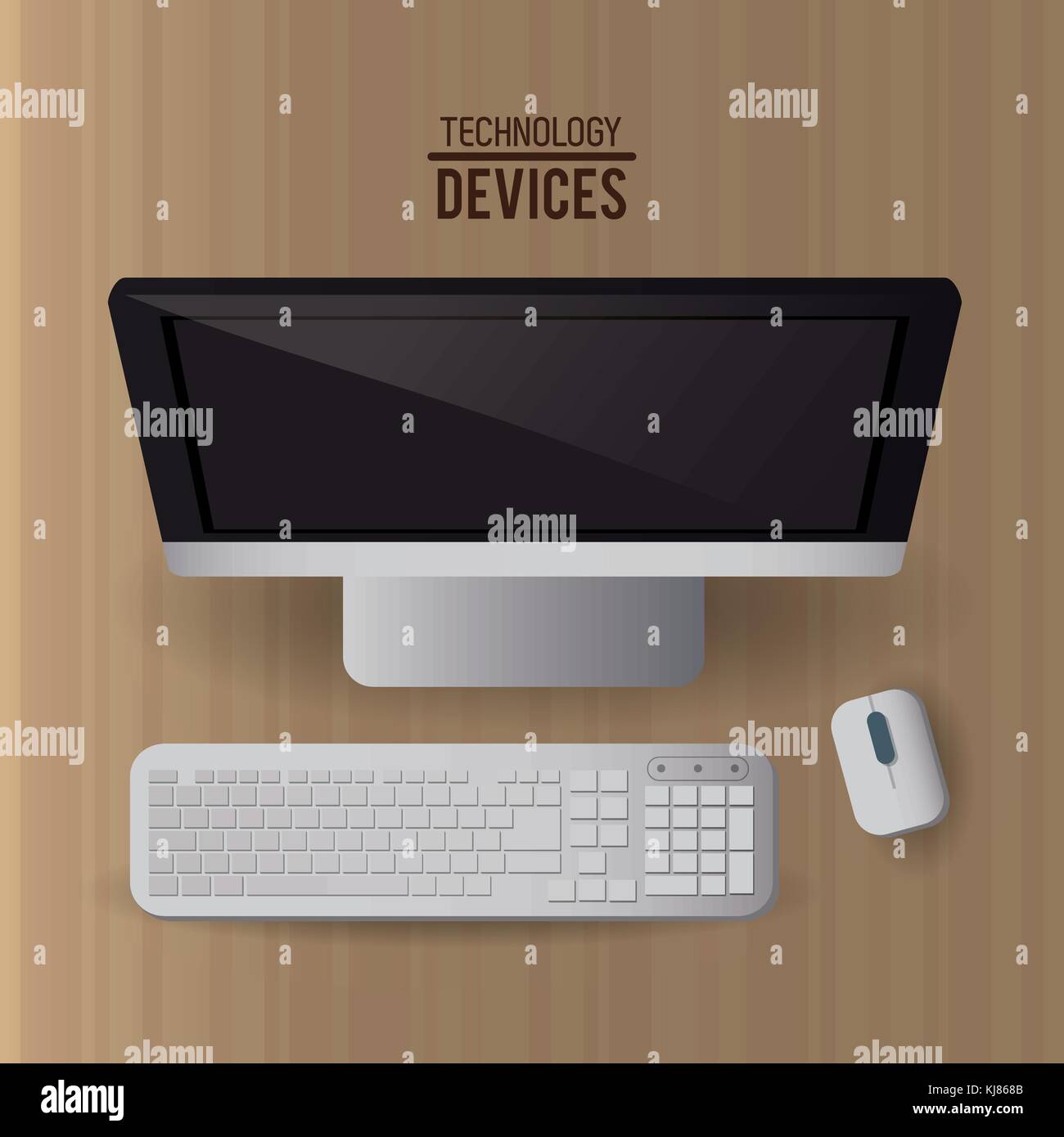 Computer with keyboard and mouse Stock Vector Image & Art - Alamy