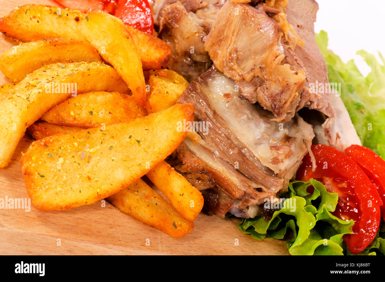 Juicy pork and fresh vegetables Stock Photo - Alamy