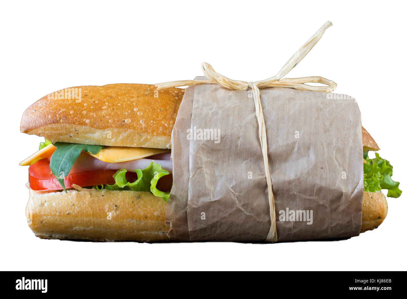 Panini sandwich isolated on white background Stock Photo - Alamy