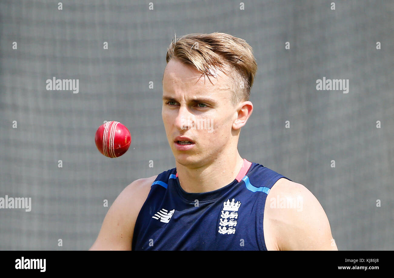 England's Tom Curran during a nets session at The Gabba, Brisbane Stock ...