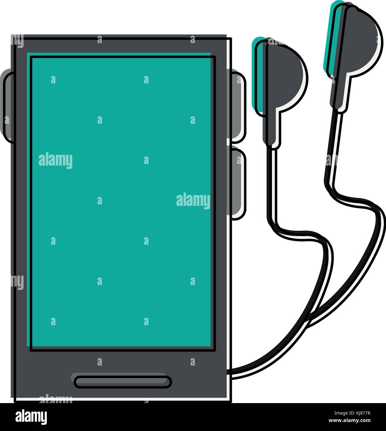 Smartphone earphones music Stock Vector Image & Art - Alamy