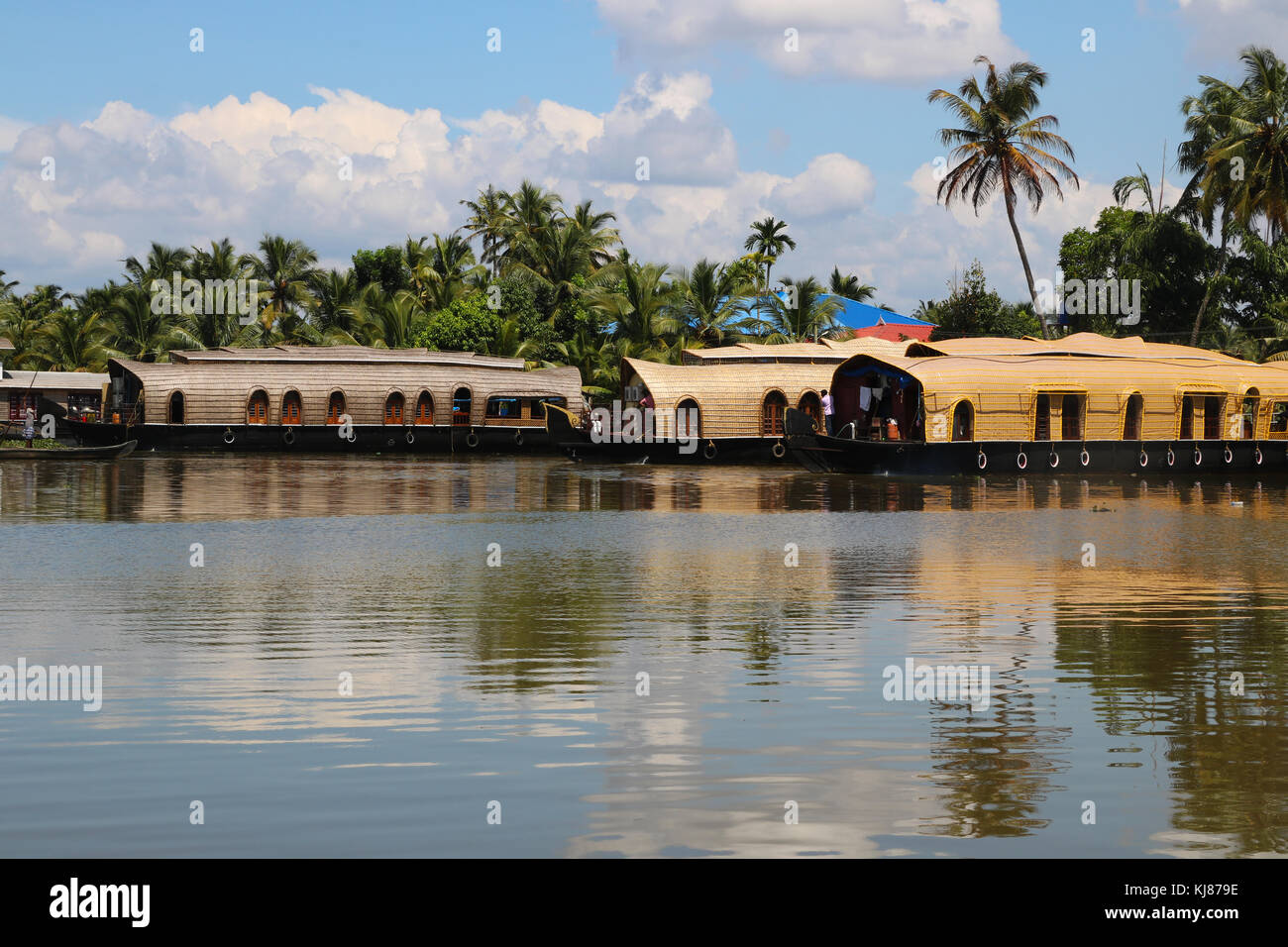 Kerala traditional house boat in backwaters Stock Photo - Alamy