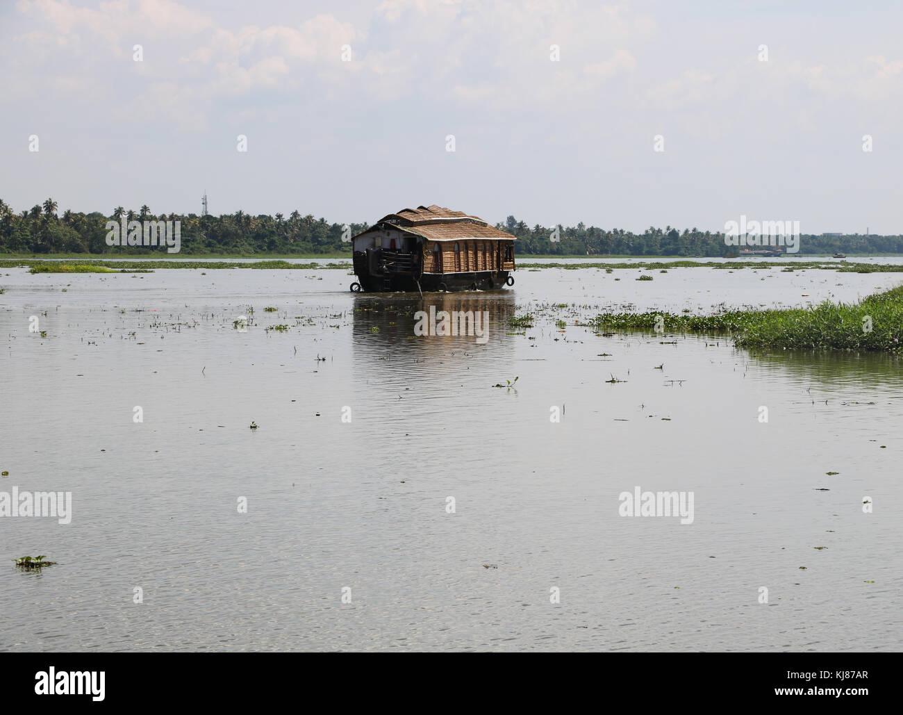Kerala traditional house boat in backwaters Stock Photo - Alamy